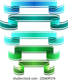 Set Ribbons Gradient Fill Vector Illustration: เวกเตอร์สต็อก (ปลอดค่า ...
