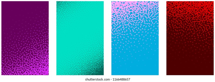 Set Colorful Spectrum Stipplism Effect Abstract Stock Vector (Royalty ...