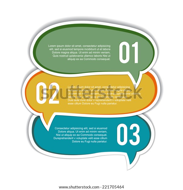 Set Colorful Speech Bubbles Shadow Vector Stock Vector (Royalty Free ...