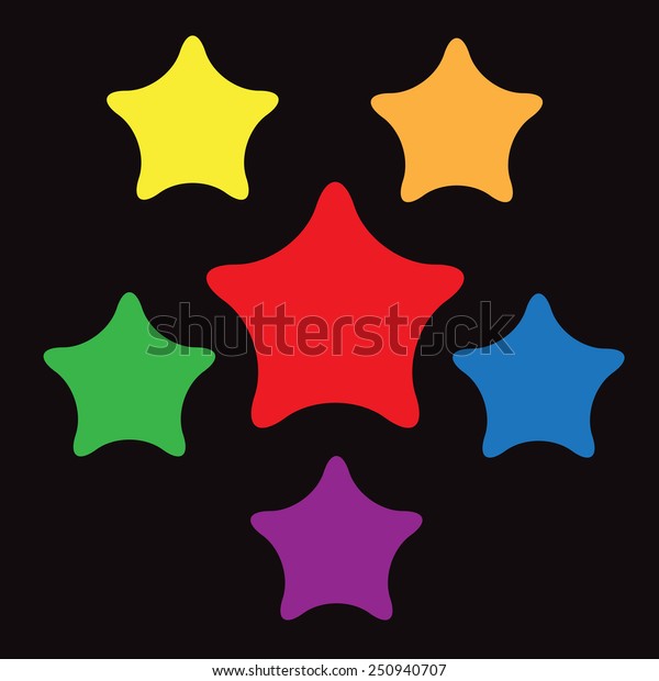 Set Colorful Stars Background Vector Stock Vector (Royalty Free ...