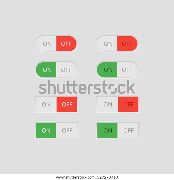 Set Colorful Toggle Switch Icons Switch: เวกเตอร์สต็อก (ปลอดค่า ...