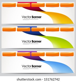 Set Colorful Vector Website Banners Stock Vector (Royalty Free ...
