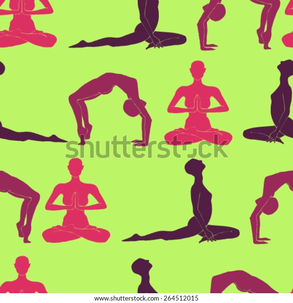 Set Colorful Yoga Figure Stock Vector (Royalty Free) 264512015 ...