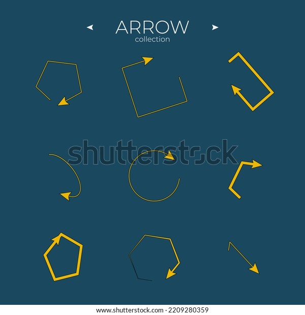 Set Colour Arrows Colorful Comic Arrow Stock Vector (Royalty Free ...