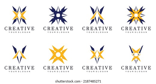 Set Company Logo Design Ideas Creative Stock Vector (Royalty Free ...