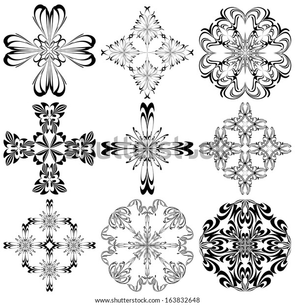 Set Contemporary Holy Crosses Derived Ancient Stock Vector (Royalty ...