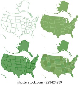 10,479 Us map green Images, Stock Photos & Vectors | Shutterstock