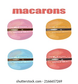 Set Cookie Elements Inscription On Isolated Stock Vector (Royalty Free ...