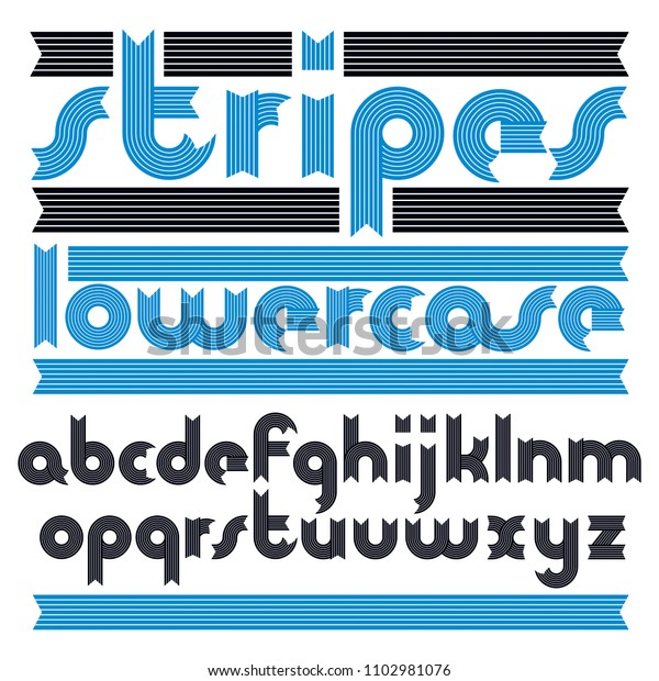 Set Cool Vector Lowercase English Alphabet Stock Vector (Royalty Free ...