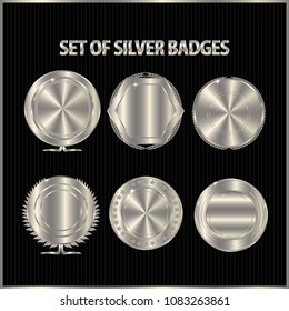 Set Copper Silver Badges Stock Vector (Royalty Free) 1083263861 ...