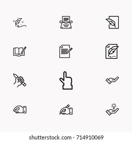 Set Copy Writing Icons Isolated Stock Vector (Royalty Free) 714891490 ...