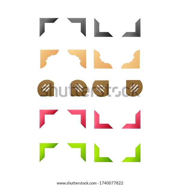 Set Corners Photos Corner Templates Photos Stock Vector (Royalty Free ...