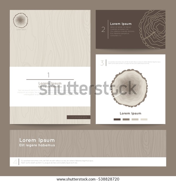 Set Corporate Business Card Folder Banner Stock Vector (Royalty Free ...
