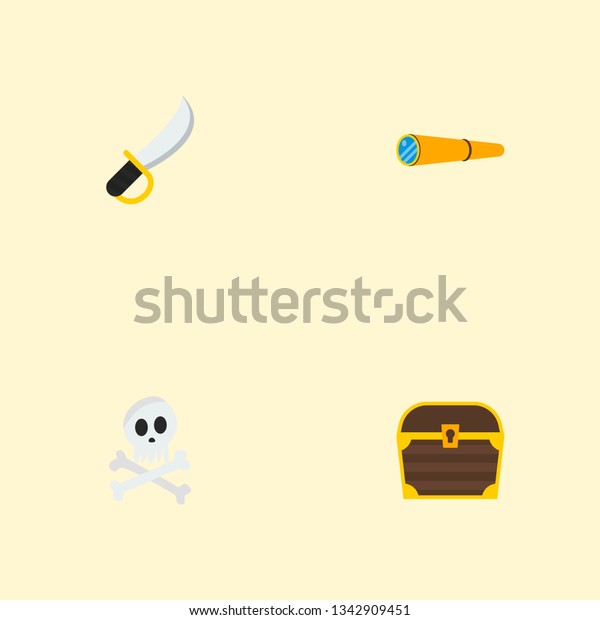 Set Corsair Icons Flat Style Symbols Stock Vector (Royalty Free ...