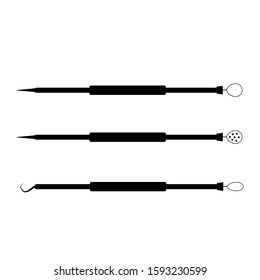 Set Cosmetologist Tools Medical Instruments Facial Stock Vector ...