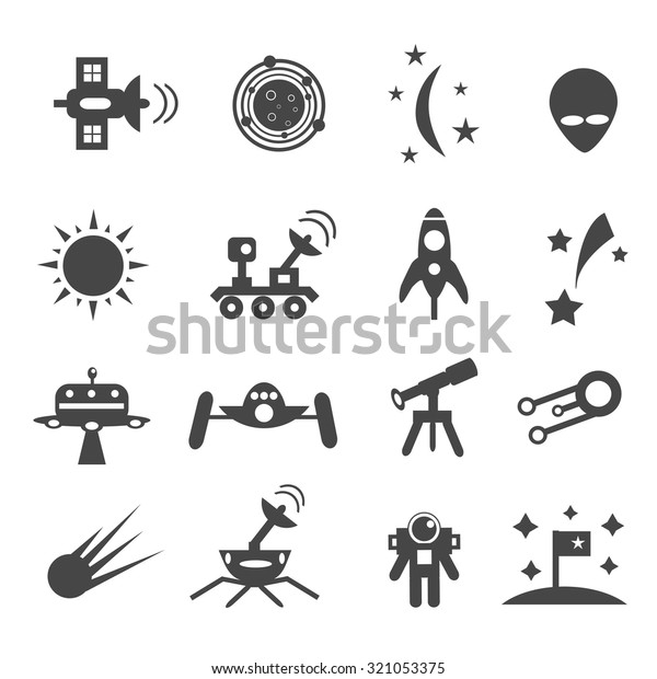 Set Cosmic Icons: vector de stock (libre de regalías) 321053375 ...