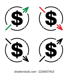 Cost Reduction Decrease Icon Vector Symbol Stock Vector (Royalty Free) 1253812693 | Shutterstock