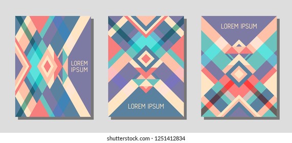 Set Cover Page Layouts Vector Templates Stock Vector (Royalty Free ...