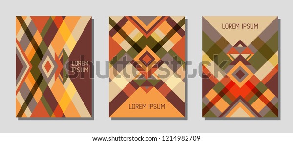 Set Cover Page Layouts Vector Templates Stock Vector (Royalty Free ...