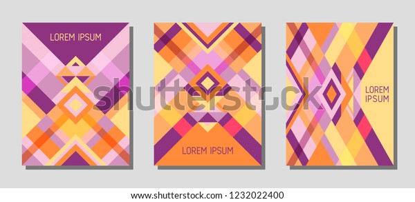 Set Cover Page Layouts Vector Templates Stock Vector (Royalty Free ...