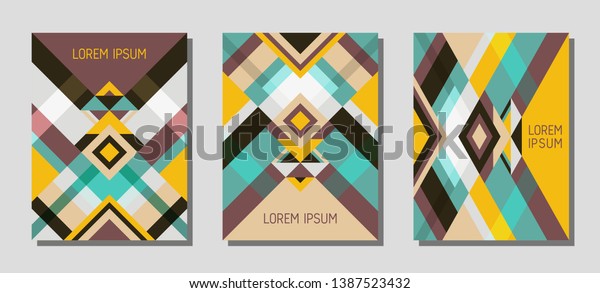 Set Cover Page Layouts Vector Templates Stock Vector (Royalty Free ...