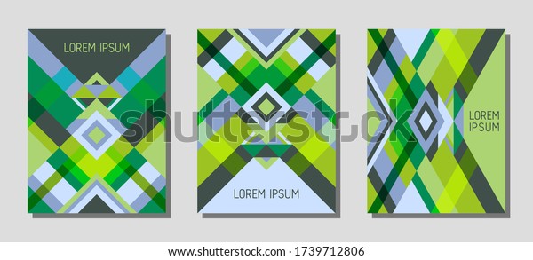 Set Cover Page Layouts Vector Templates Stock Vector (Royalty Free ...