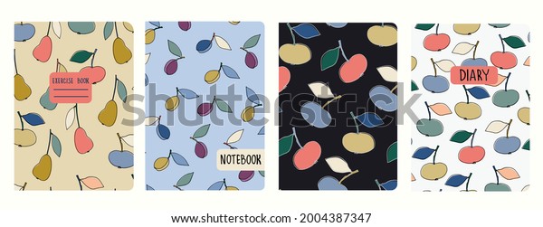 Set Cover Page Templates Hand Drawn Stock Vector (Royalty Free ...