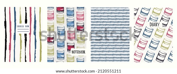 Set Cover Page Templatesbased On Patterns: เวกเตอร์สต็อก (ปลอดค่า ...