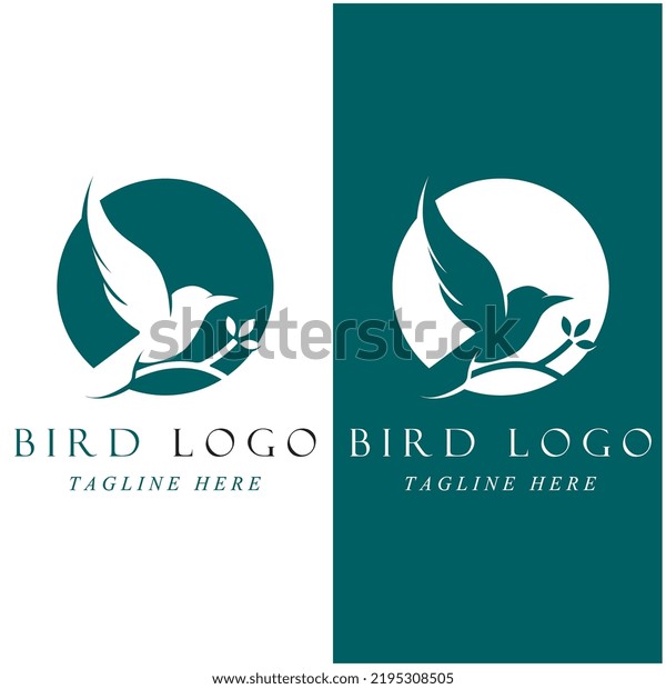 Set Creative Bird Logo Slogan Template Stock Vector (Royalty Free ...