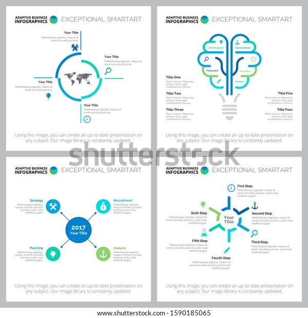 Set Creative Business Graphic Designs Project Stock Vector (Royalty ...
