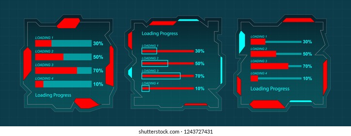 Set Creative Hud Futuristic Rectangle Frame Stock Vector (Royalty Free ...