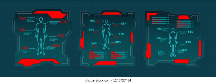 Set Creative Hud Futuristic Rectangle Frame Stock Vector (Royalty Free ...