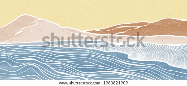 Set Creative Minimalist Modern Line Art Stock Vector (Royalty Free ...