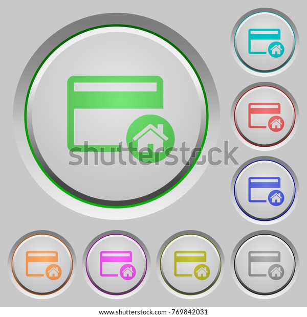 Set Credit Card Default Color Icons Stock Vector (Royalty Free ...