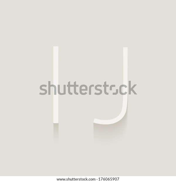Set Cut Paper Capital Letters J Stock Vector (Royalty Free) 176065907 ...