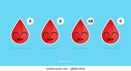 Drop Blood Blood Type Transparent Face Stock Vector (Royalty Free ...