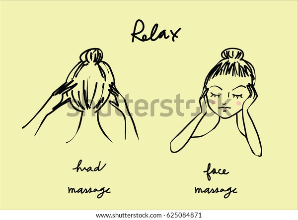 Set Cute Girl Getting Head Face Stock Vector (Royalty Free) 625084871 ...