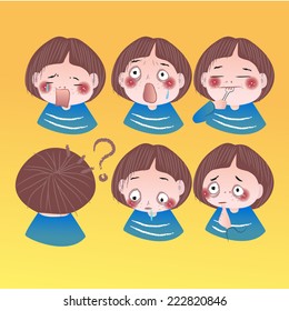 Female Icon Uneasy Expression Stock Vector (Royalty Free) 1331661068