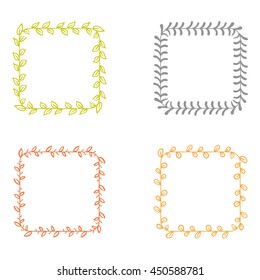 Set Cute Vintage Vector Hand Drawn Stock Vector (Royalty Free ...