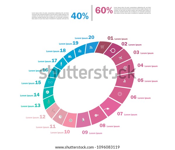 Set Cycle Percentage Flow Diagrams Pie Stock Vector (Royalty Free ...