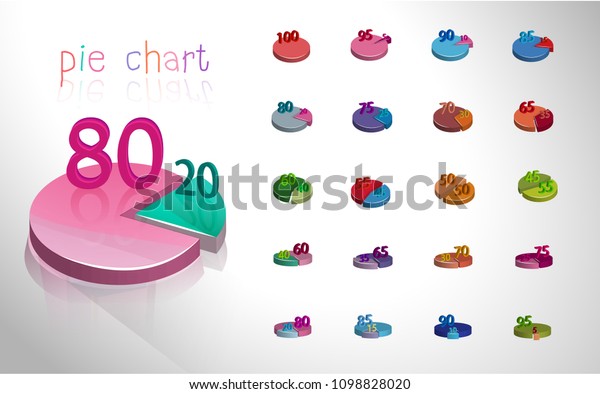 Set of cycle percentage flow diagrams, pie chart for Your documents ...
