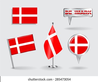 Set Danish Pin Icon Map Pointer Stock Vector (Royalty Free) 285473054 ...