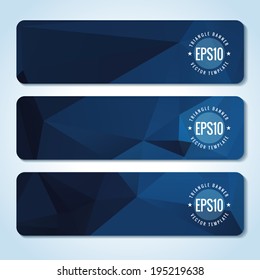 Set Dark Blue Website Header Banner Stock Vector (Royalty Free ...