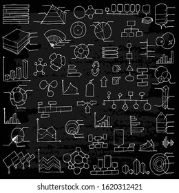 Set Data Drawing Illustration Hand Drawn Stock Vector (Royalty Free ...