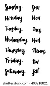 38,190 Days of the week lettering Images, Stock Photos & Vectors ...