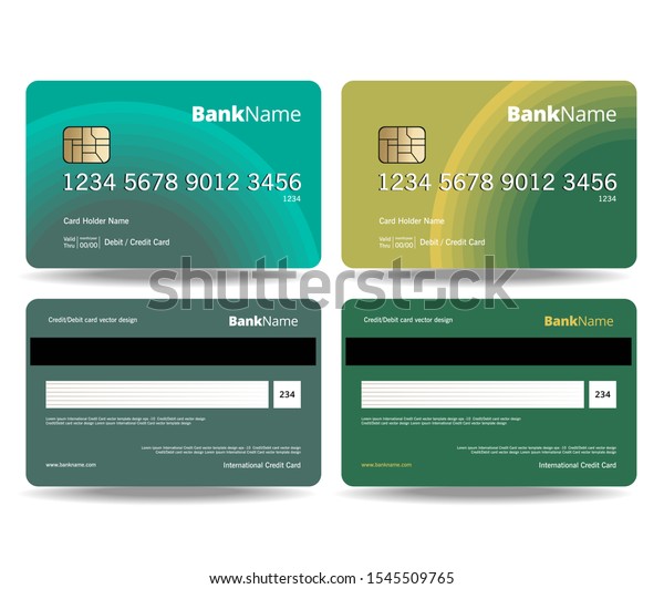 Set Debit Card Credit Card Atm Stock Vector (Royalty Free) 1545509765 ...