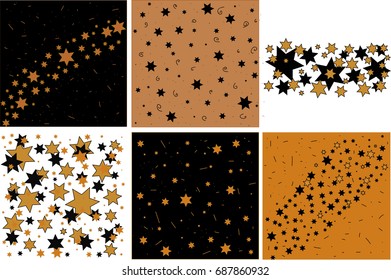 Set Decorative Backdrops Stars Stock Vector (Royalty Free) 687860932 ...