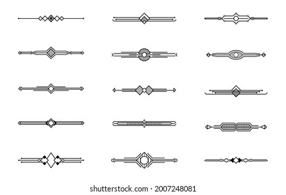 Set Decorative Dividers Techno Style Text Stock Vector (Royalty Free ...