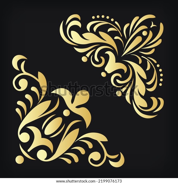 Set Decorative Page Corners Stock Vector (Royalty Free) 2199076173 ...