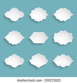 Set Decorative Paper Frames Stock Vector (Royalty Free) 259272023 ...